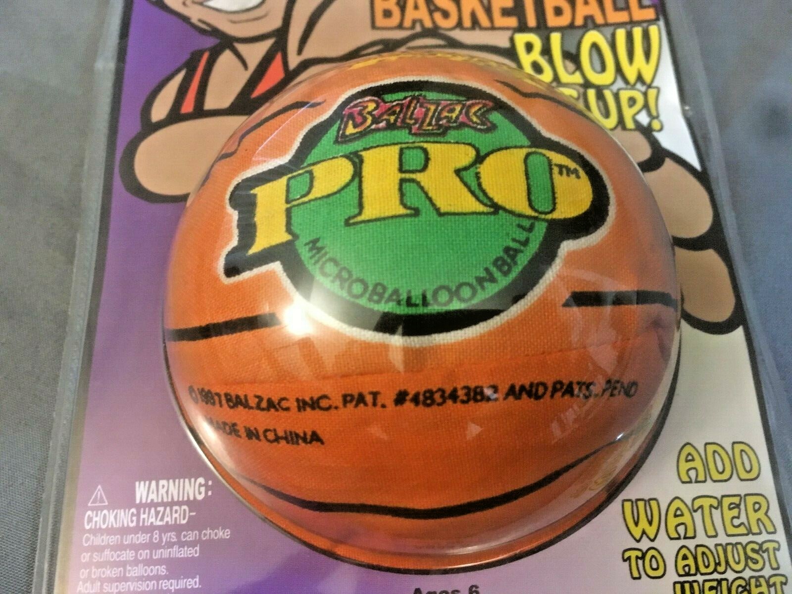 90s VTG BALZAC PRO BALLOON BALL Basketball Toy 80s *BRAND NEW* | eBay