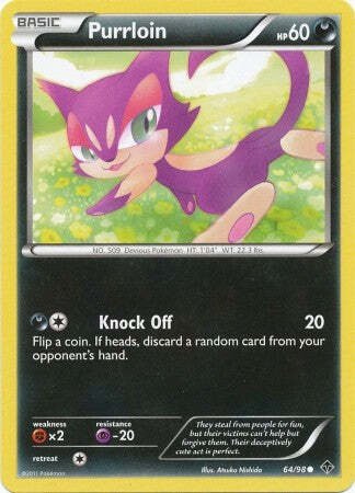 Pokemon Emerging Powers 64/98 Card - Purrloin | eBay