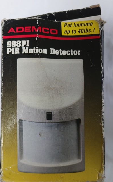 ADEMCO 998PI Motion Detector PIR Sensor Alarm 40lbs Pet Immune for sale ...