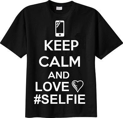 Maglia TSHIRT Keep Calm and LOVE #SELFIE Moda Fashion Tendenza T-SHIRT ...