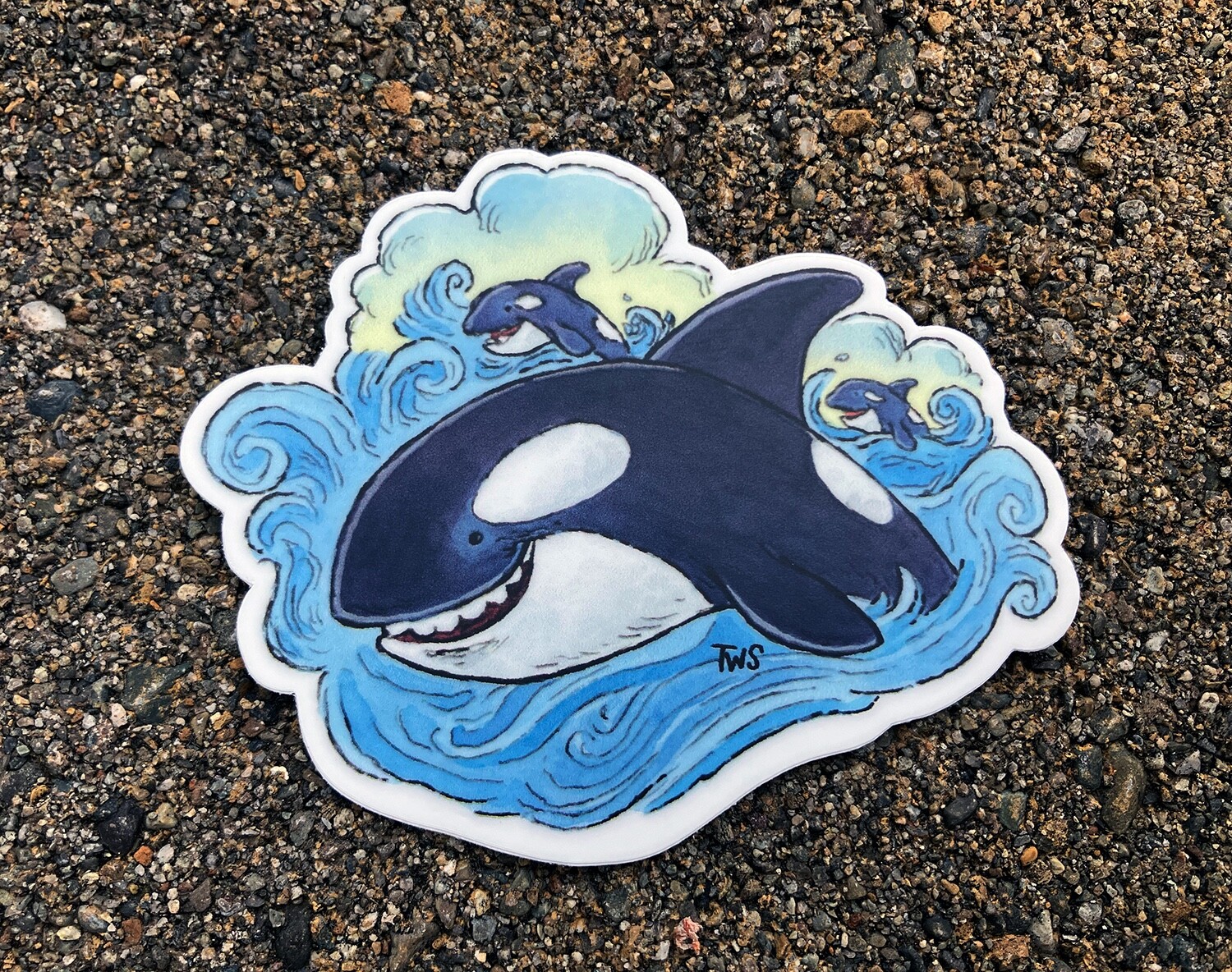 Killer Whale Sticker - Orca Decal - Animal Sticker - Tom Shannon ...