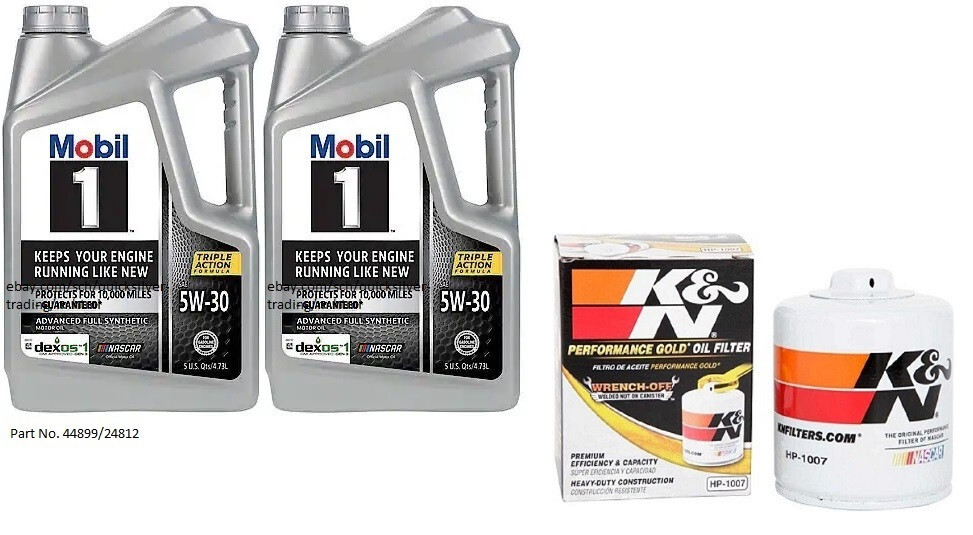 Mobil1 5W30 Full Synthetic Engine Oil - 10 Quarts w/K&N HP-1007 Oil ...