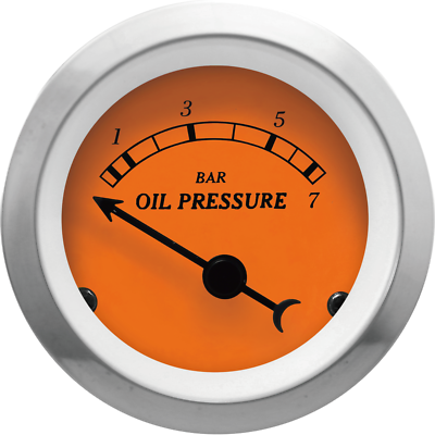 MOTOR METER RACING Classic 52mm Electrical Oil Pressure Gauge BAR LED ...