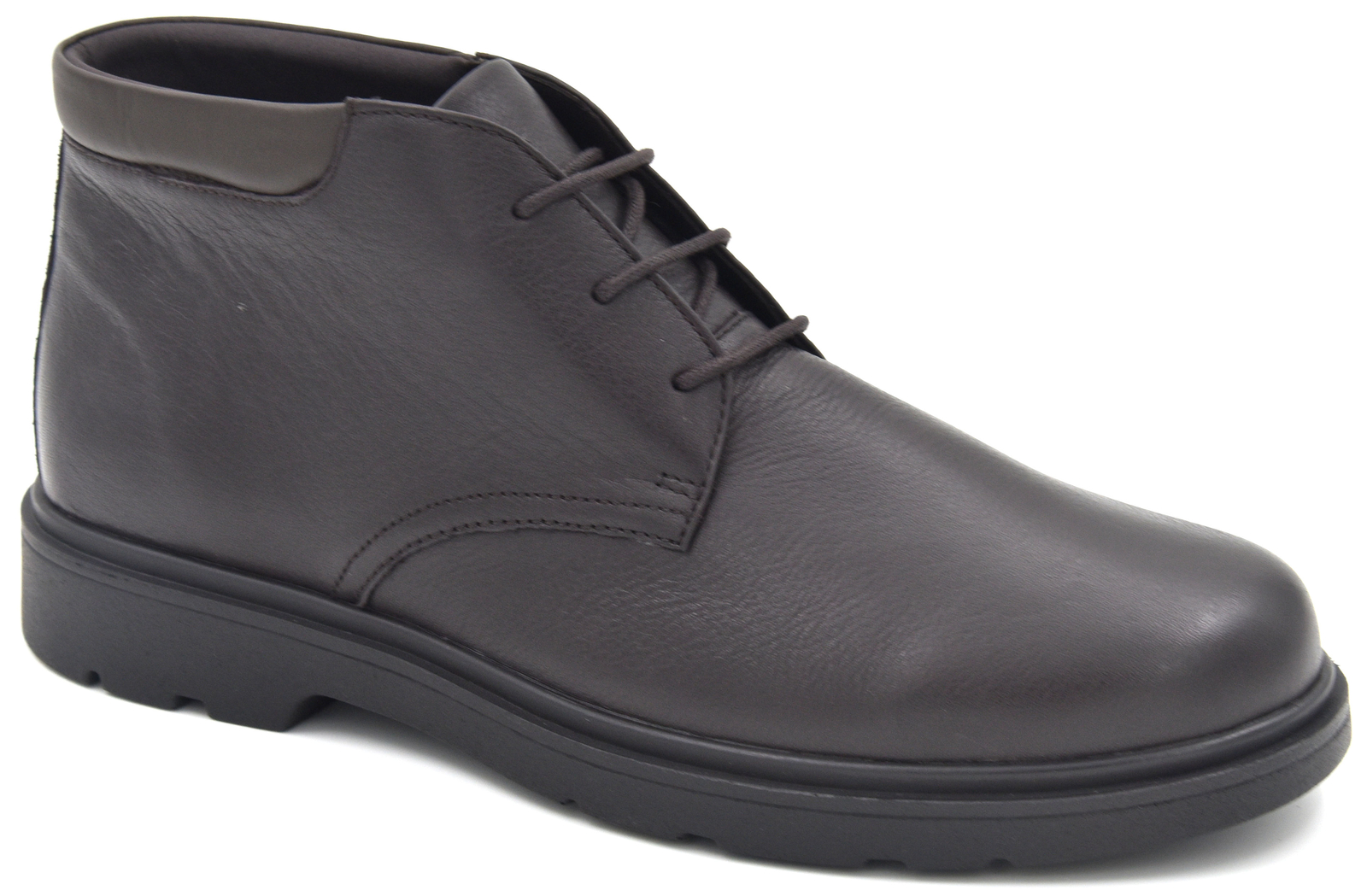 Geox Men's Spherica EC11 Ankle Boot Tumbled Leather Coffee