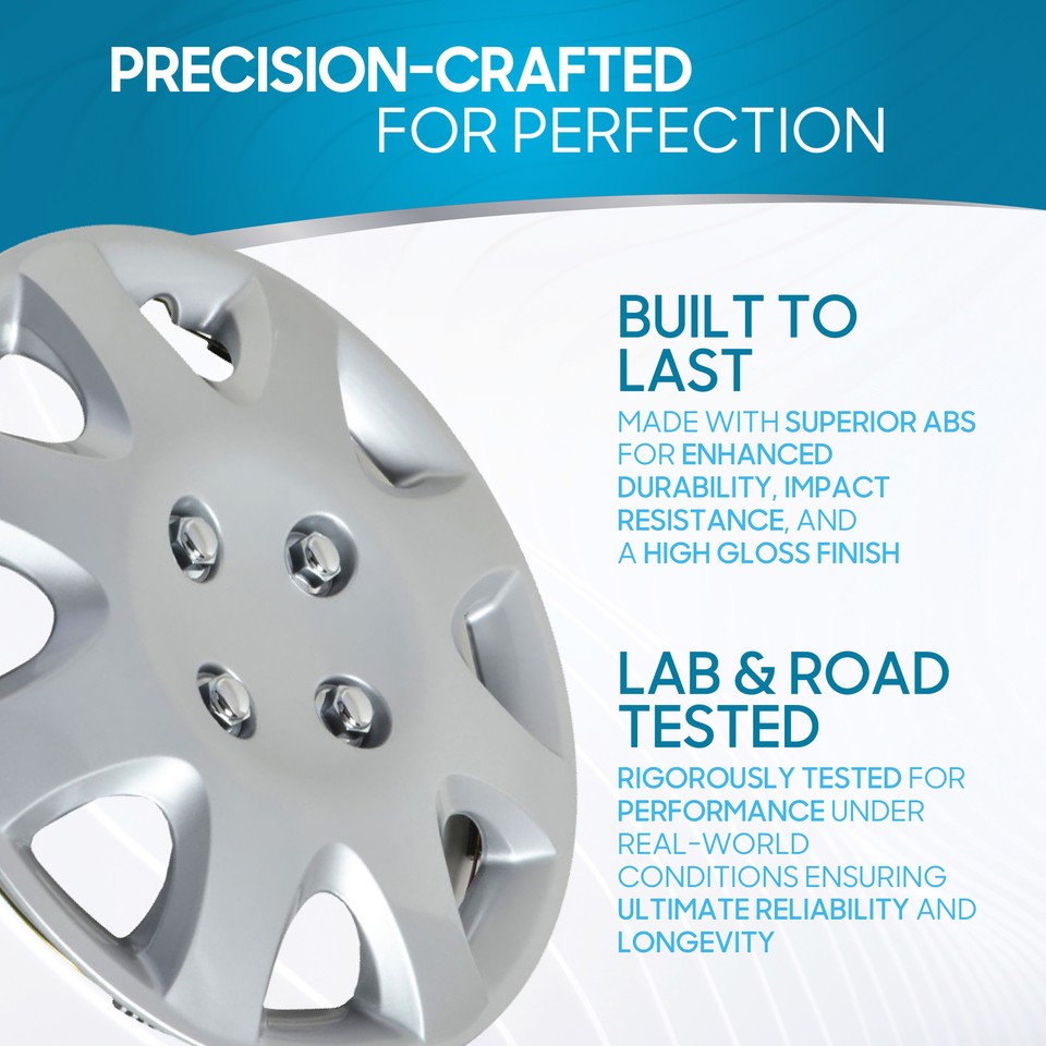 1998-2002 Honda Civic Factory Style 14" Silver Hub Caps - 4 Pieces ...