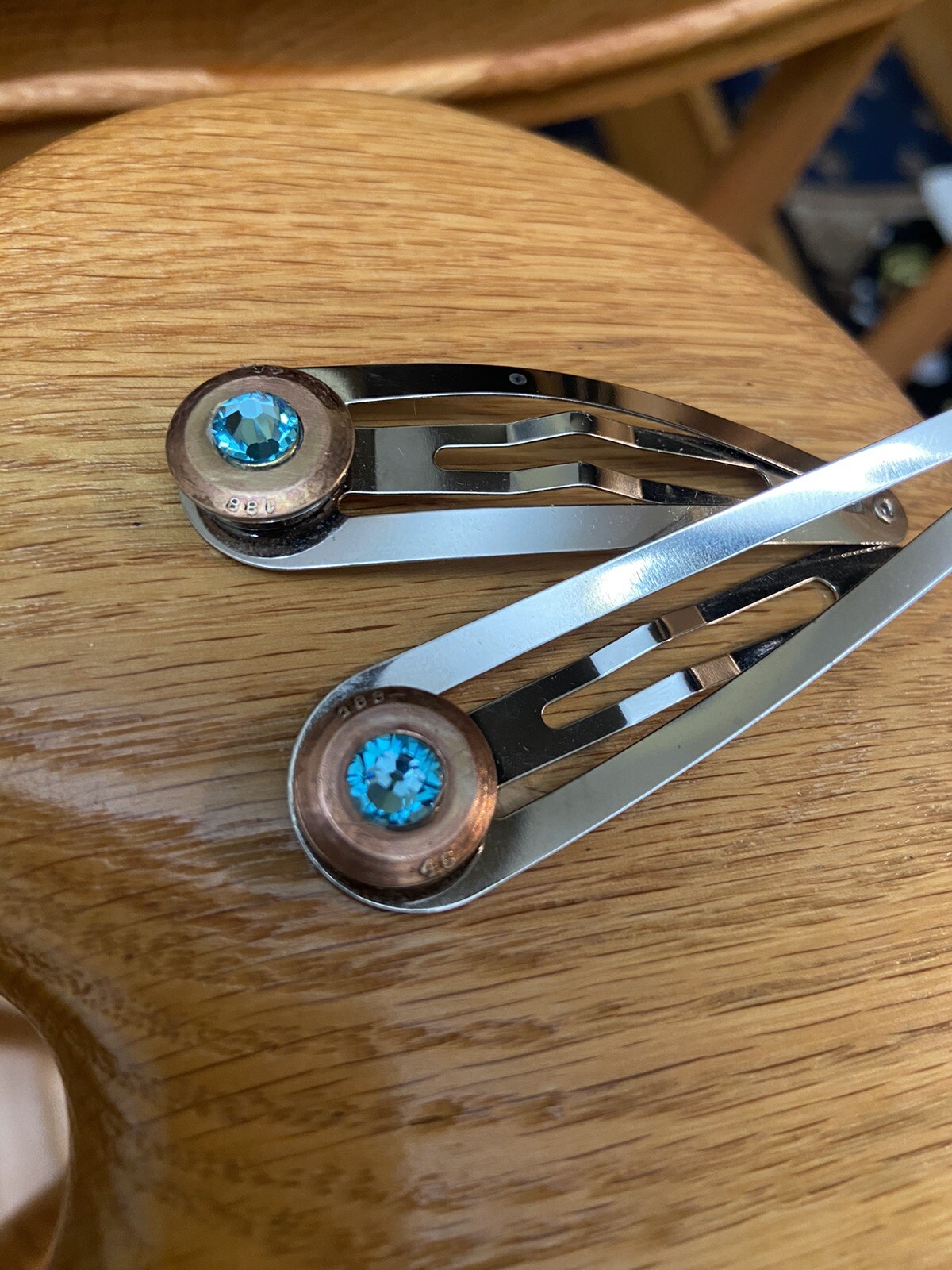 Russian Sniper 7.62 X 54mmR Copper Bullet Casing Hair Pins W/ Turquoise ...