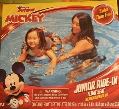 Disney Junior Mickey Ride-In Float Seat Pool Beach Includes Repair Kit ...