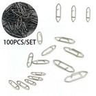 100pcs Fishing Speed Clips Stainless Steel Fast Change Snaps Tackle ...