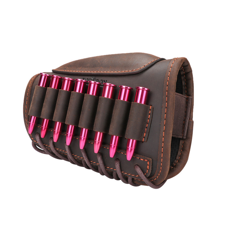 Tourbon Leather Ammo Pouch Cartridges Holder Cheek Rest Rifle Gunstock ...
