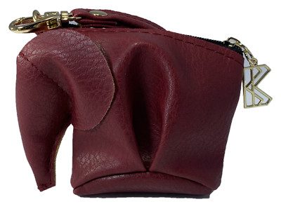 Small Elephant Wristlet / Coin Purse / Bag - Veined Red | eBay