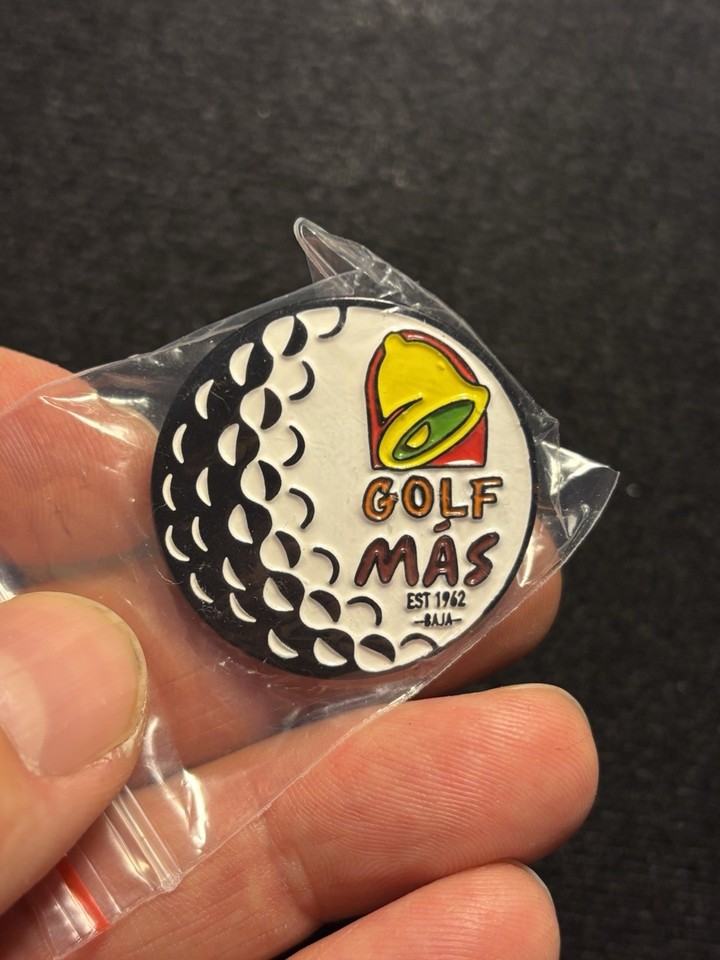 Taco Bell Golf Ball Hat Pin RARE Decades 80s 90s 2000s Live Mas Ball ...