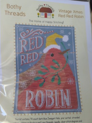 Bothy Threads Vintage Xmas Red Red Robin Cross Stitch Kit | eBay Australia