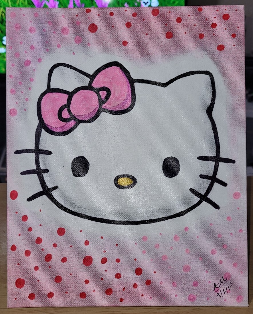 Hello Kitty Canvas Painting Sanrio Hello Kitty Hueforge Art By 3djd