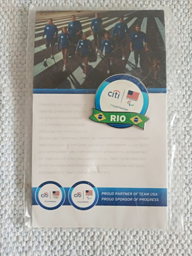 Pin badge 2016 Summer Olympic Rio Citi Proud Partner | eBay