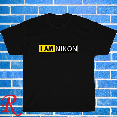 New I Am Nikon Camera Logo Black/Grey/Navy/White Size S-5XL Unisex T ...