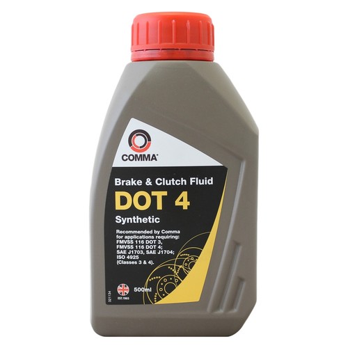Comma DOT 4 Synthetic Brake & Clutch Fluid - 500ml 0.5L | eBay