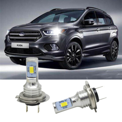 2x Bulbs H7 LED Headlight Low Beam 6000K Bright White For Ford Kuga II ...