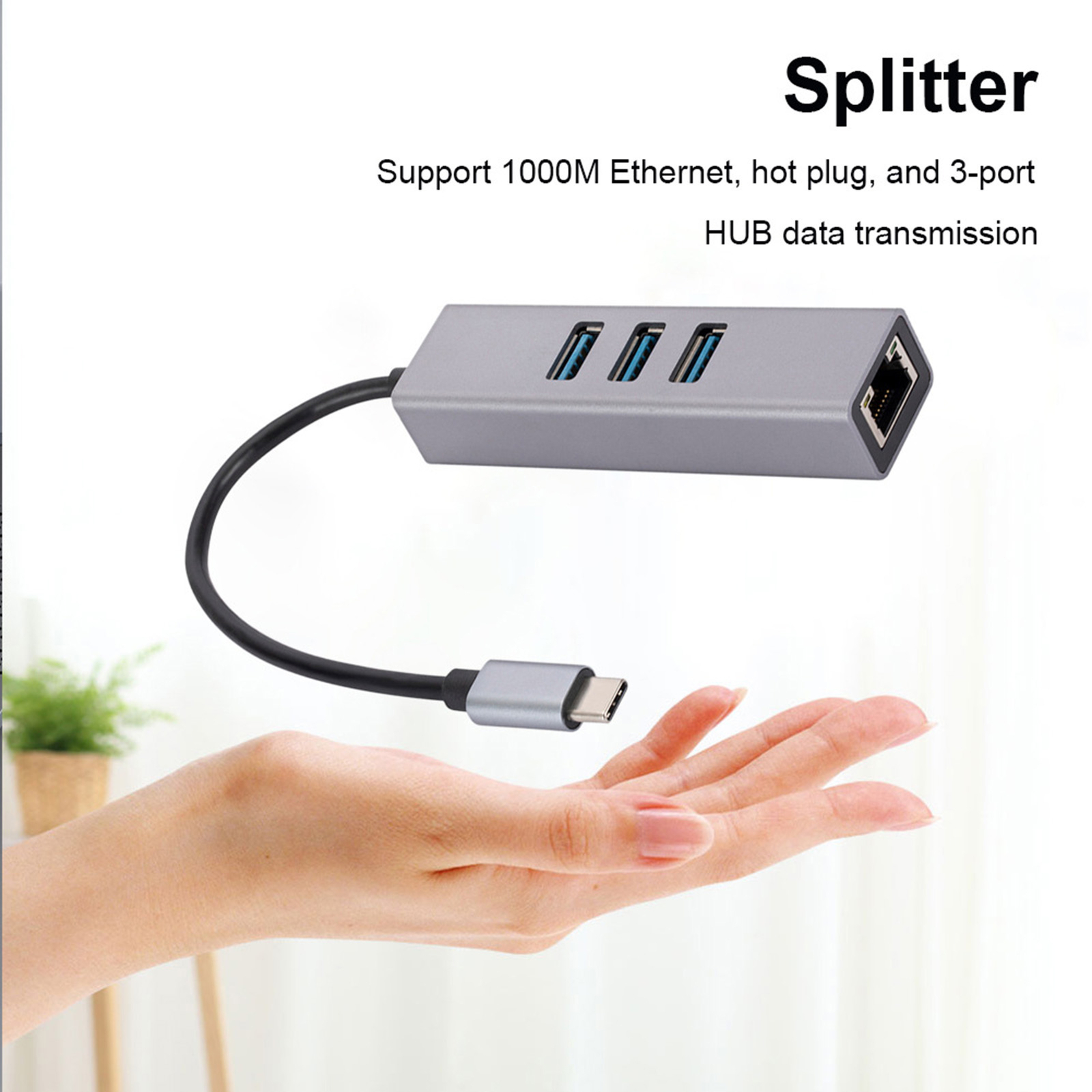 Usb Ethernet Adapter 4 in 1 Transmission Computer Type-c Wireless ...