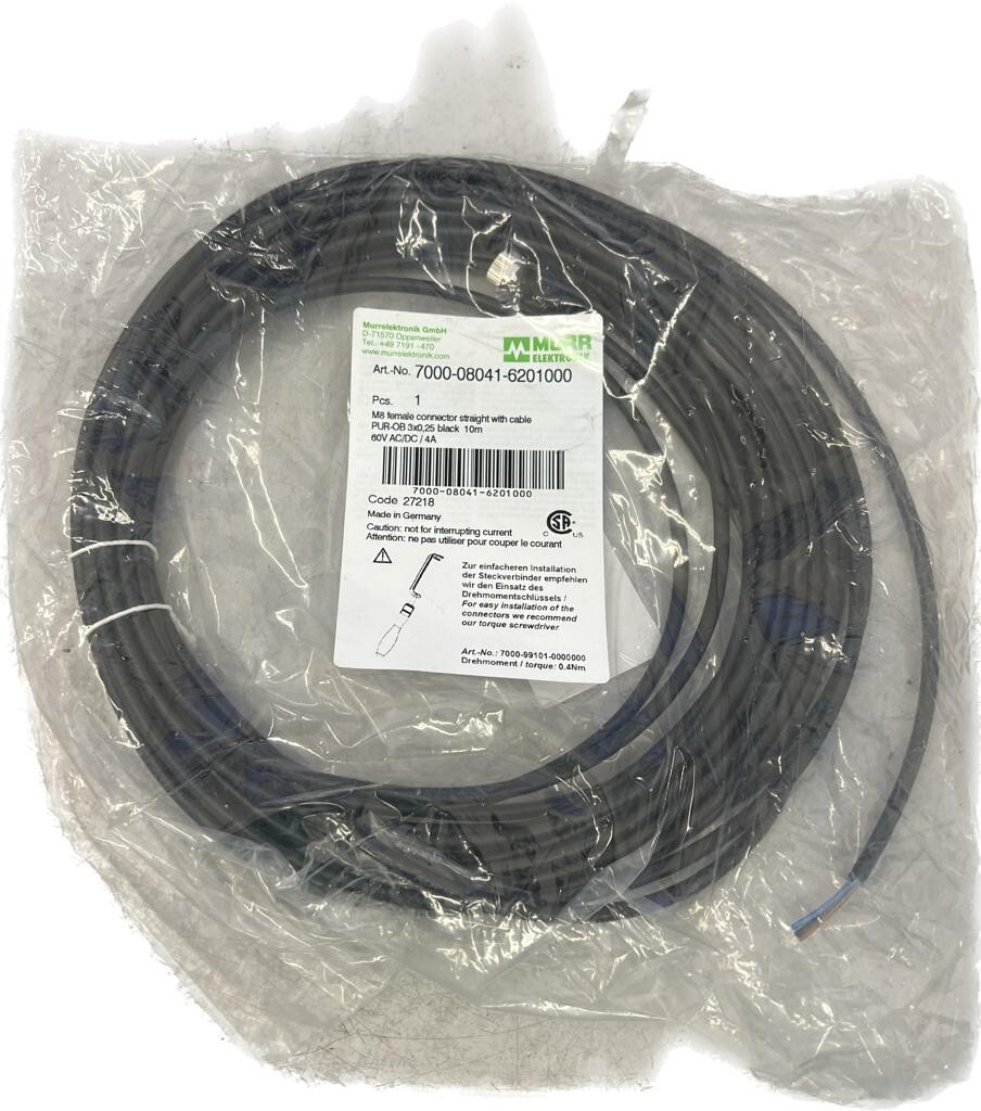 MURR ELEKTRONIK 7000-08041-6201000 Verbindungsleitung 3x0,25mm² M8 10 ...