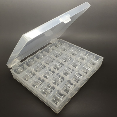 25 x Clear Sewing Machine Bobbins Plastic For Most Sewing machines with ...