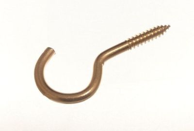 PACKAGE OF100 X UNSHOULDERED BRASS PLATED CUP HOOK ALL SIZE | eBay
