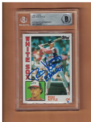 RON KITTLE AUTOGRAPHED 1984 TOPPS ROOKIE BASEBALL CARD SIGNED CHICAGO ...