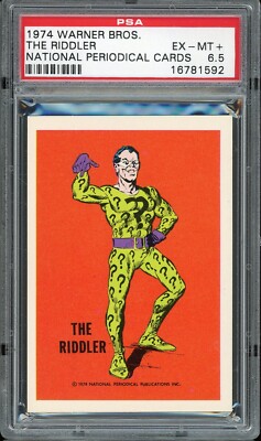 1974 Warner Bros. National Periodical Cards The Riddler PSA 6.5 | eBay