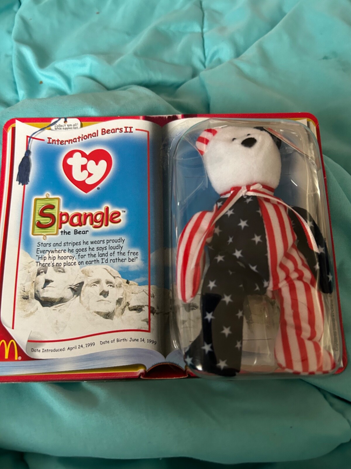 TY SPANGLE The Bear Beanie Baby International Bears II Mc Donald's ...