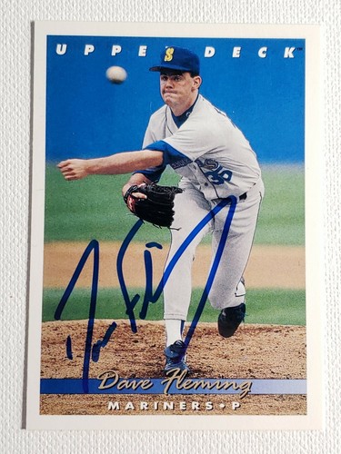 1993 Upper Deck Dave Fleming Autograph Card Mariners Signed, Auto #141 ...