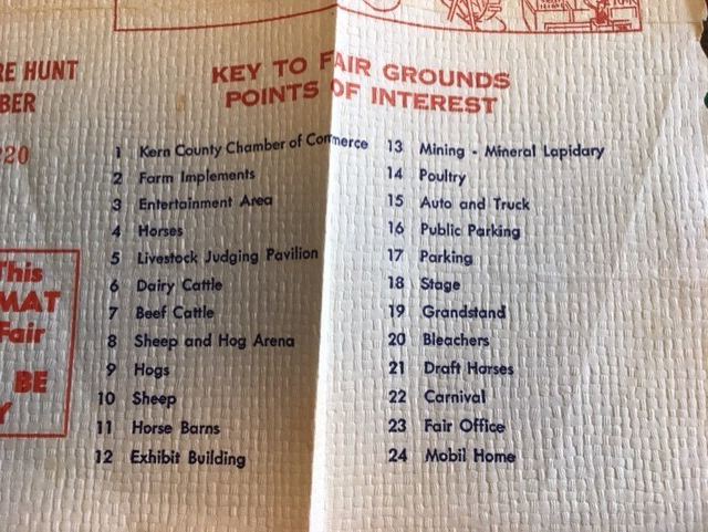 Placemat- Kern County Fair- California 1951 Bakersfield | eBay