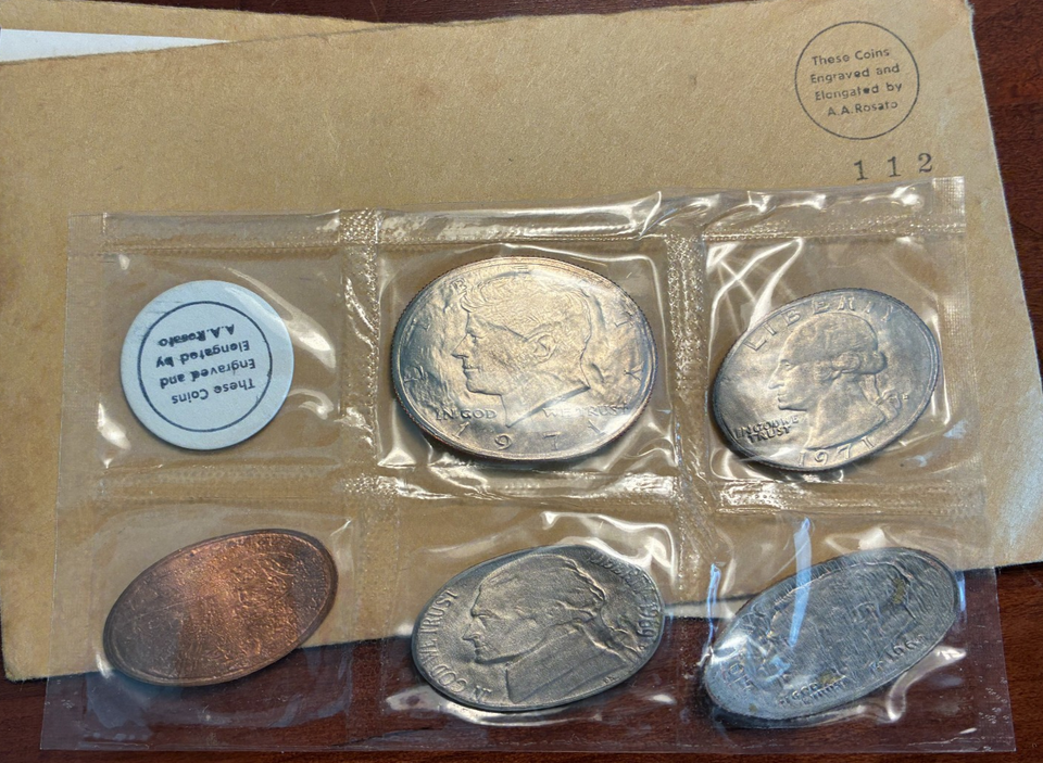 Angelo A Rosato Private Rolled Elongated Flat Penny, Quarter Dollar ...