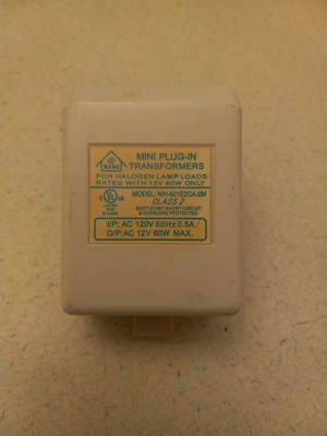 Wang - Mini Plug-in Transformer- 12v 60w - Model # WH-601E2CA-2M | eBay