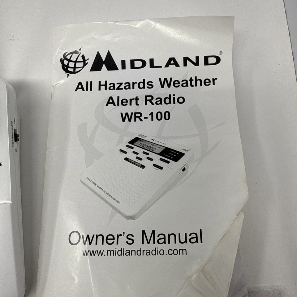 Midland Weather Radio WR-100 Public Alert NOAA Emergency Works | eBay