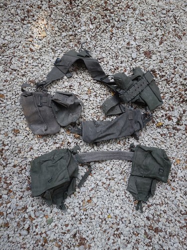 Genuine British Army '58 Pattern Webbing. Yoke, Pouches, Belts. Cadet ...