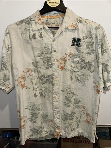 Tommy Bahama Men's Size LG 100% Silk Hawaiian Aloha University of ...