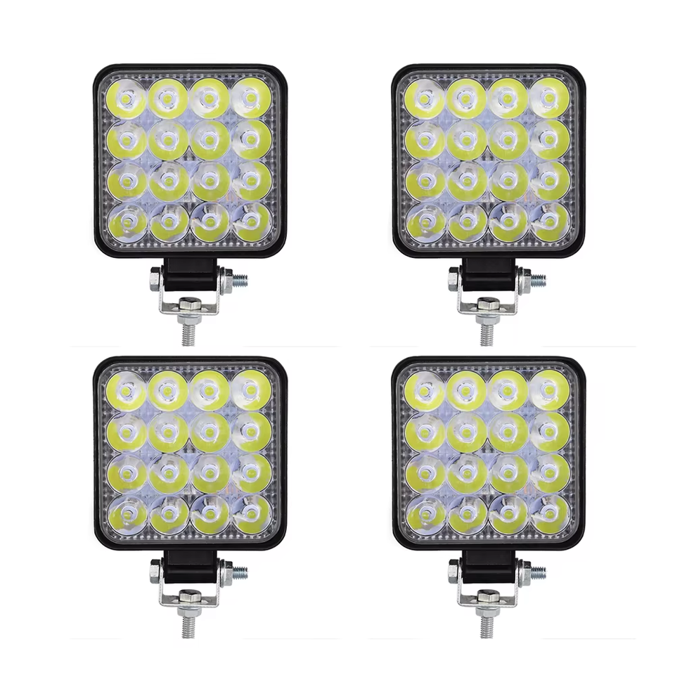 4 PCS 12V LED Light Bar 48W Mini LED Work Light off Road Spotlight for ...