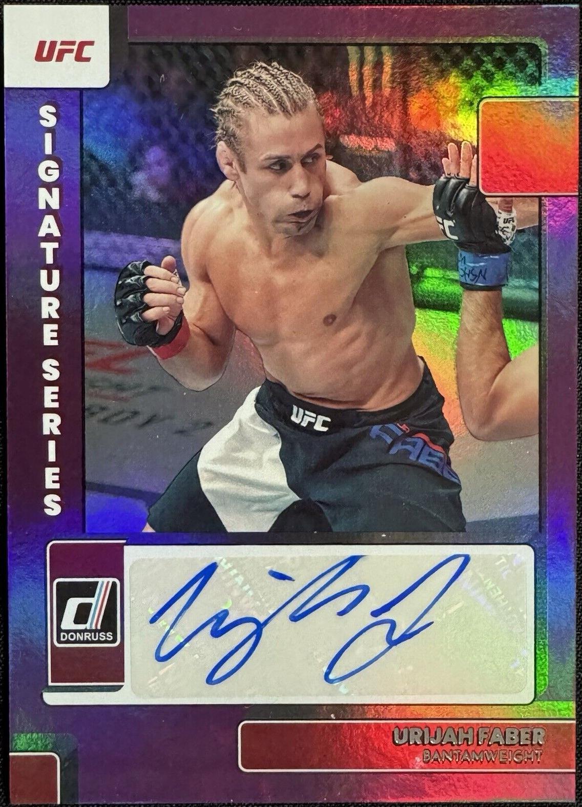 2023 Donruss UFC - Signature Series Urijah Faber #SG-UFB Purple Flood ...