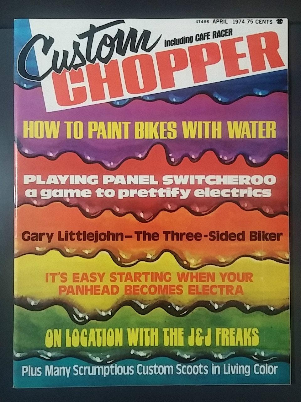 1974 APRIL CUSTOM CHOPPER MAGAZINE MOTORCYCLE HARLEY HONDA 750 DIGGER ...