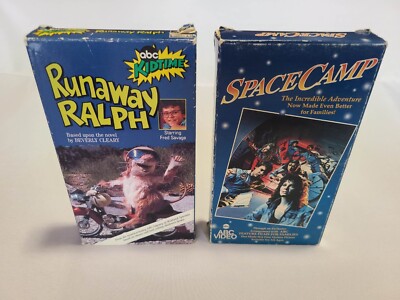 Lot of 2 - Vintage 1990s VHS ABC Video Kidtime 1986 SPACE CAMP ...