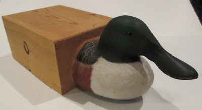Vintage Fine Hand Carved & Painted Spoonbill Duck Decoy by Bruce Noll ...