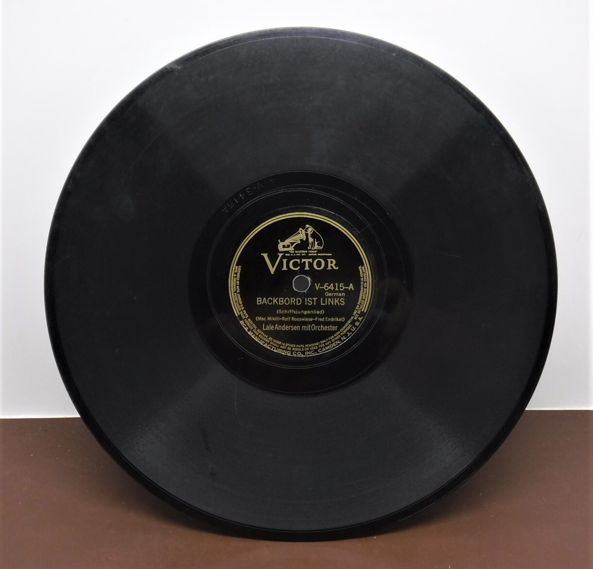 VICTOR V-6415 "BACKBORD 1ST LINKS 10", GERMAN 78 RECORD (H13) | eBay