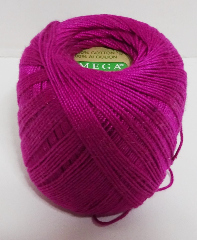 Omega Crochet No.5 100% Mercerized Cotton Thread BUGAMBILIA #69 Fuchsia ...