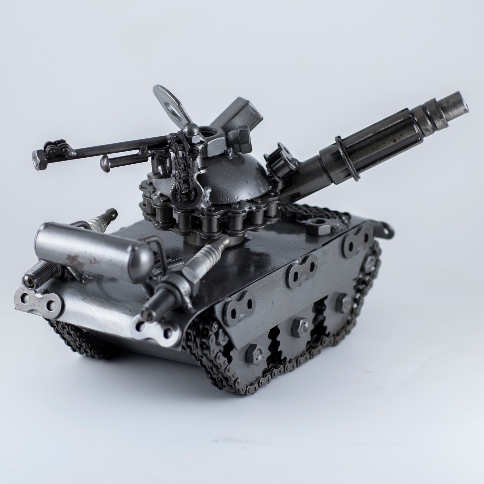Nuts 'n Bolts Metal Art Military Army Tank Figurine 9.5" Long ...