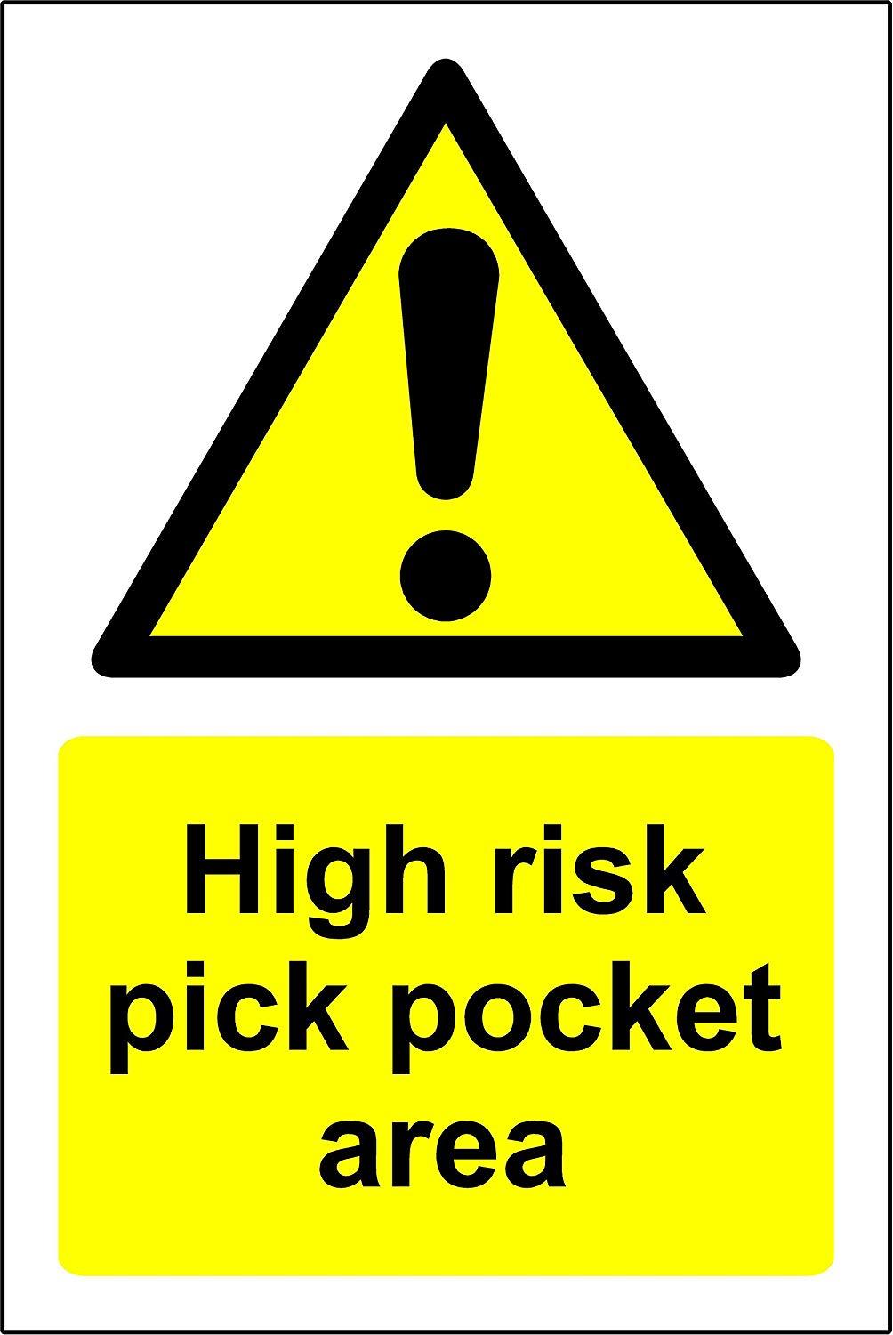 High pickpocket risk area Safety sign | eBay