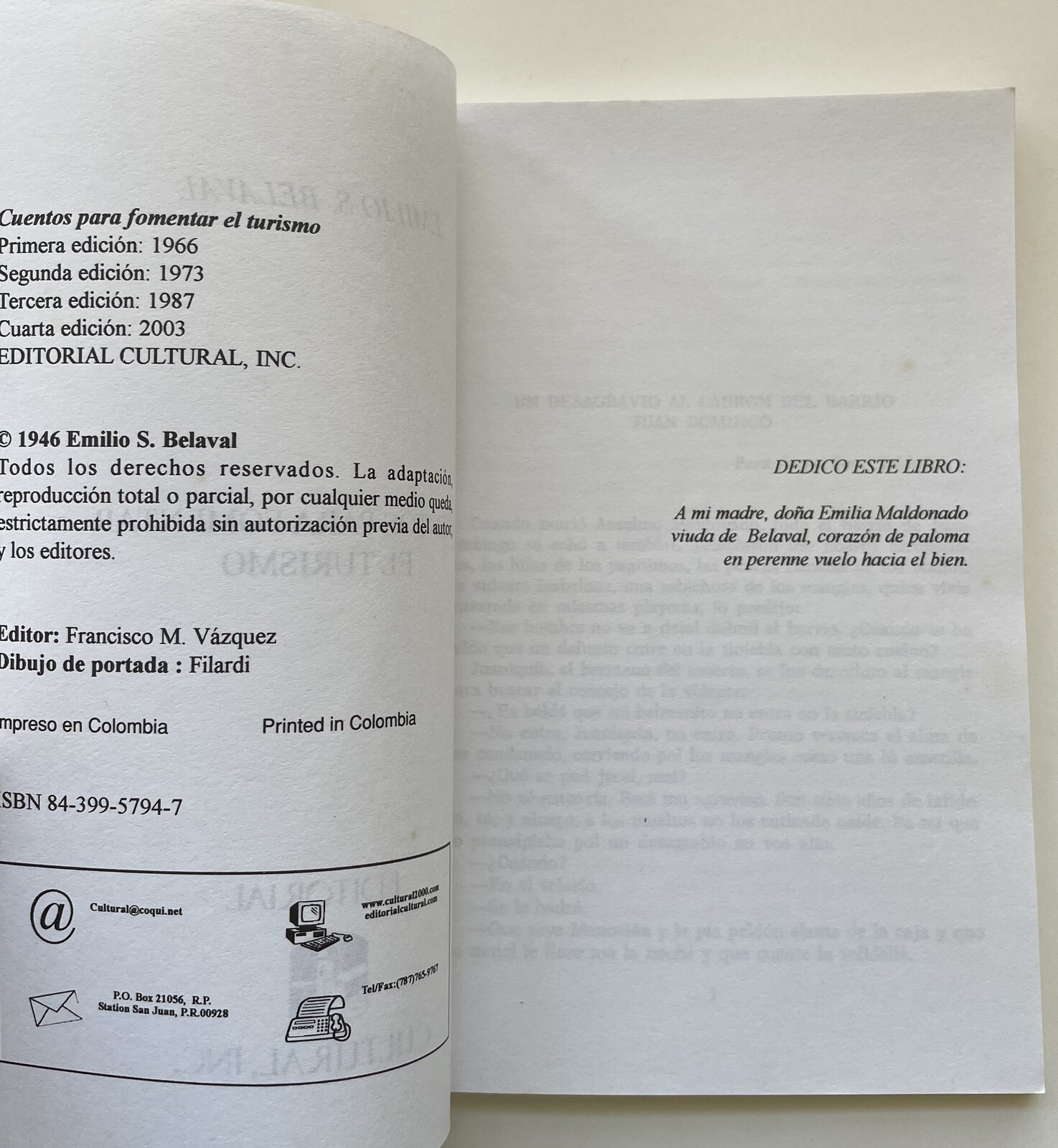 Emilio S Belaval Cuentos Para Fomentar El Turismo Puerto Rico Cultural ...