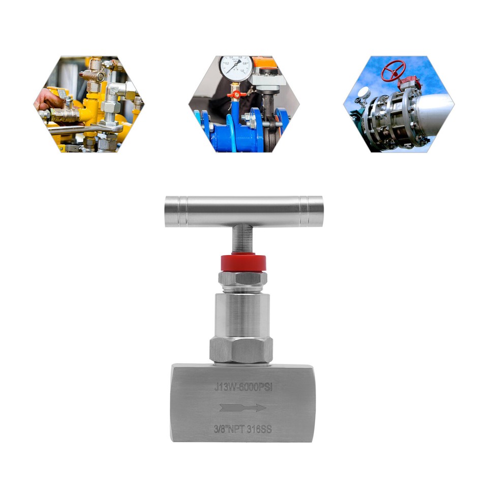 3/8" Stainless Steel Needle Valve ?Threaded Flow Control Steam Max 6000 ...
