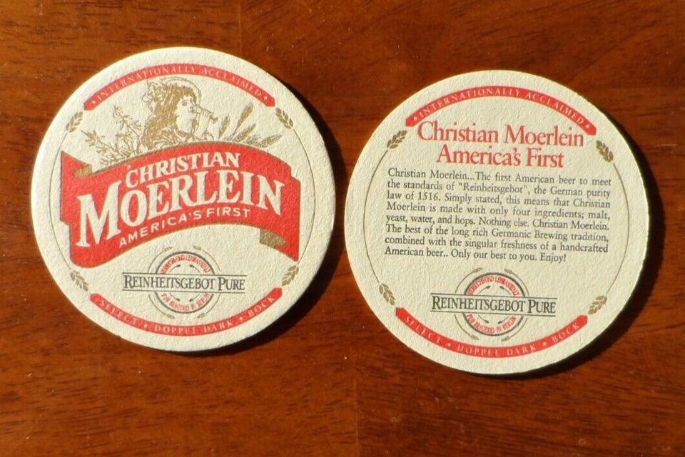 (10) VINTAGE UNUSED CHRISTIAN MOERLEIN BEER COASTERS SEE PICS BC-3 | eBay