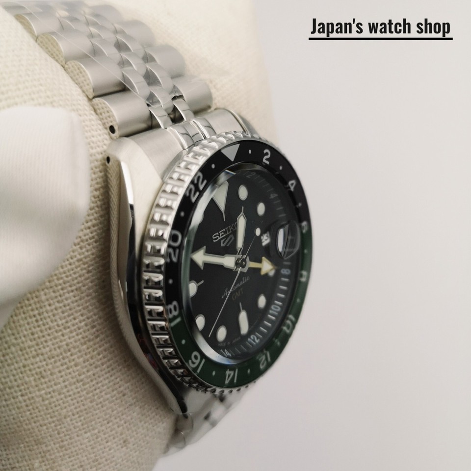 SEIKO 5 Sports SBSC019 Green SKX Sports Style GMT Men's Watch New in ...