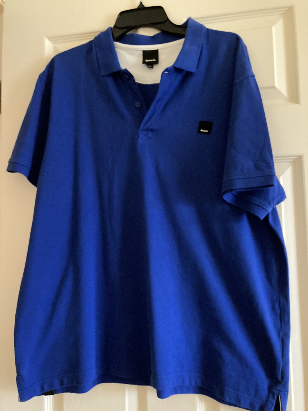 BENCH Royal Blue Golf Polo Shirt~Side slit~50" chest~28.5" long~Short ...