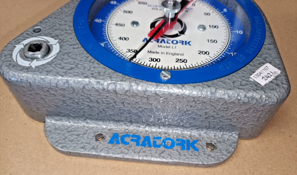 ACRATORK Model L1 Torque Meter 1/4" Square Drive Max Torque 50lb.ins ...